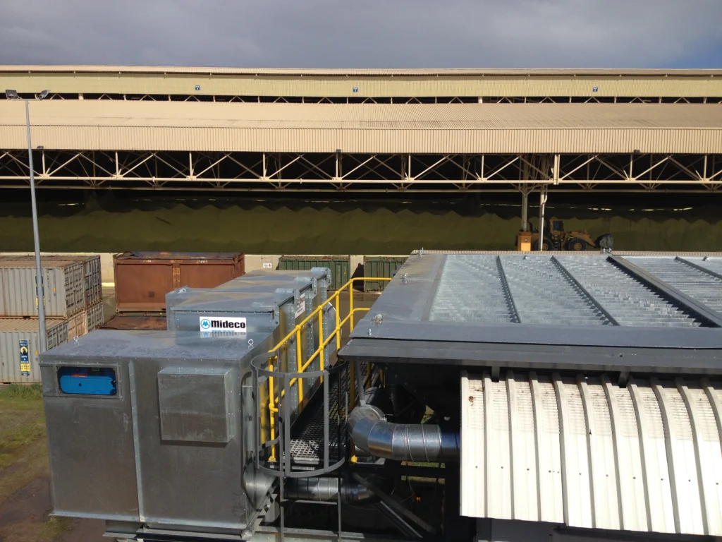 Burnley® Baffles and ECP Dust Collector - Qube Ports, 2014 - Mideco